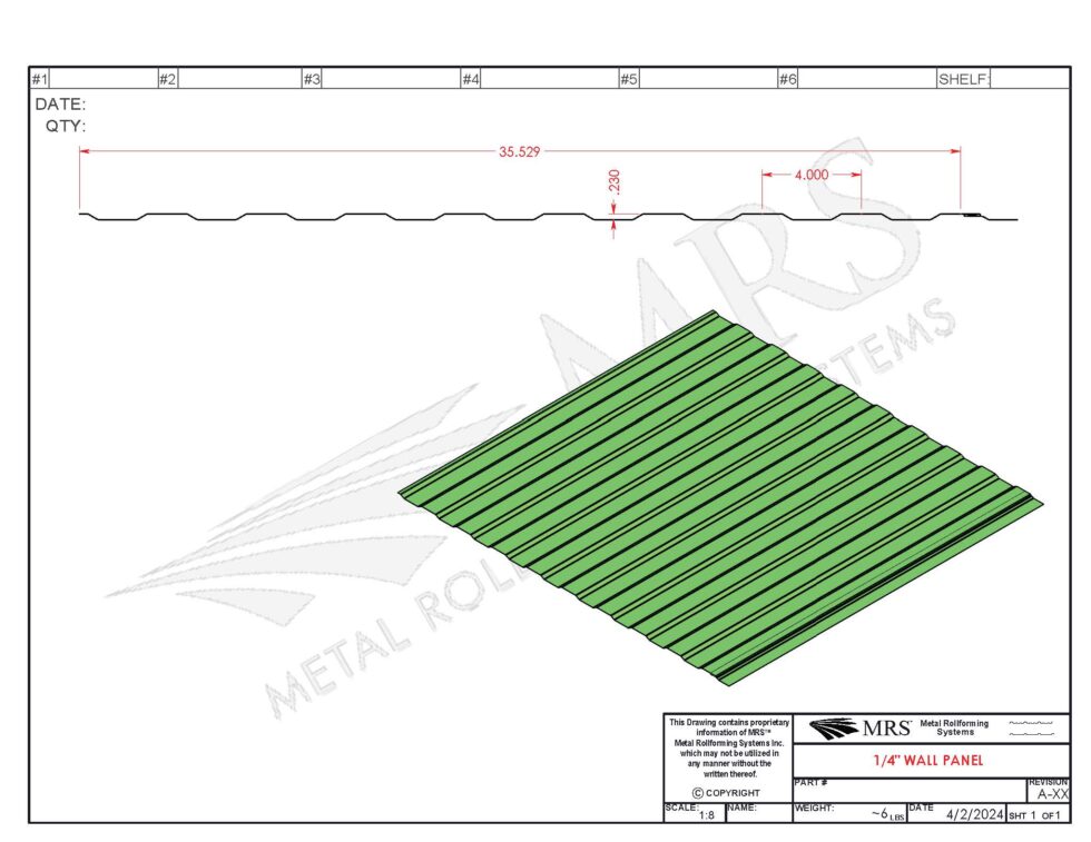 Custom Panel Profiles - MRS Metal Rollforming Systems
