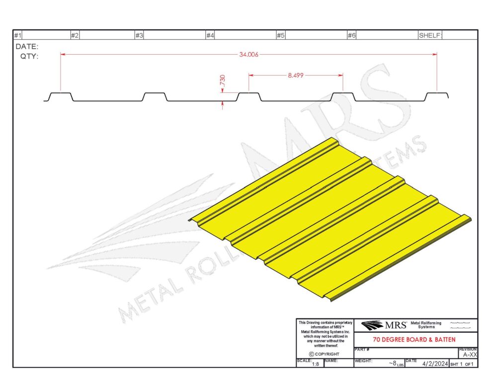Custom Panel Profiles - MRS Metal Rollforming Systems